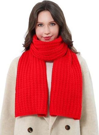 DonDon &eacute;charpe femme hiver foulard femme &eacute;charpe en laine ch&acirc;le femme - Rouge