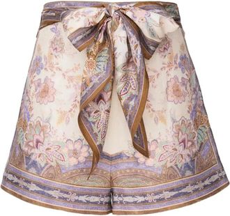 Zimmermann Femme, Shorts, Multicolore, Taille: 36 FR Luna Scarf Tie Short
