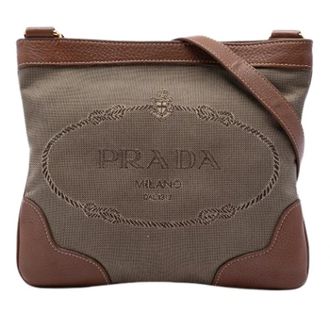 Prada Pre-owned Canvas Crossbody Bag - - Pre-owned - Damen - Braun - ONE SIZE