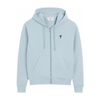 Ami Homme, Sweatshirts et sweats &agrave; capuche, Bleu, Taille: L De Coeur Zipped Sweat &agrave; capuche