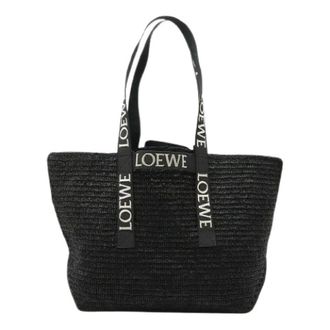 Loewe Sac d&eacute;paule en raphia Pre-owned - Femme - Pre-owned - Noir - Taille: ONE Size