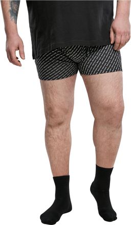 Urban Classics Herren Boxer Shorts 3-Pack Boxershorts, DarkGreen+Black+Branded AOP, XXL