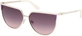 Guess Femme, Accessoires, Blanc, Taille: 58 MM Lunettes de soleil Cat-Eye