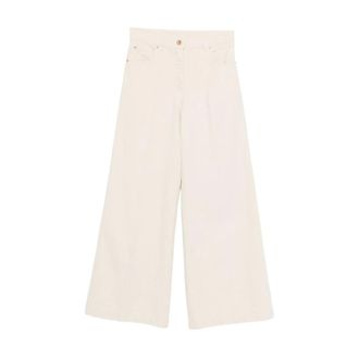 Aspesi Wide Leg Pleated Pants - - Trousers - Damen - Beige - W26