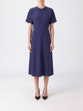 Victoria Beckham A-Linien-Midikleid Eleanor aus Stretch-Viskose mit Rundhalsausschnitt