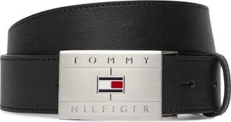 Tommy Hilfiger G&uuml;rtel Th Flag Plaque Belt AM0AM14322 Schwarz