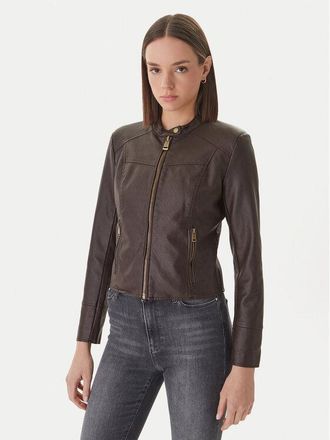Guess Jacke aus Kunstleder W6GL09 W1834 Braun Regular Fit