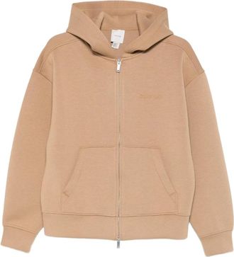 Calvin Klein Homme, Sweatshirts et sweats &agrave; capuche, Beige, Taille: XS Sweat &agrave; capuche zipp&eacute; en coton Spacer