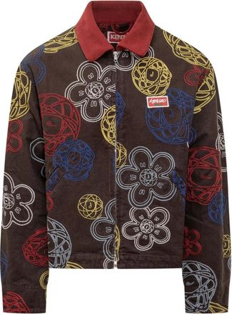 Kenzo Homme, Vestes, Multicolore, Taille: L Futura Zip Up Utility Jacket
