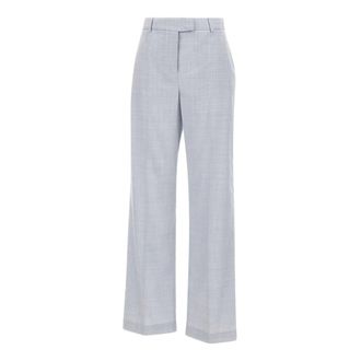 Eleventy Femme, Pantalons, Bleu, Taille: 40 FR Pleated Straight Pantalons