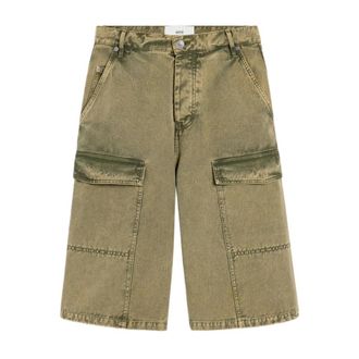 Ami Cargotasche Knopfleiste Shorts - - Shorts - Herren - Gr&uuml;n - W32