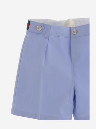 Gucci Boys Shorts Cotton Poplin Blue