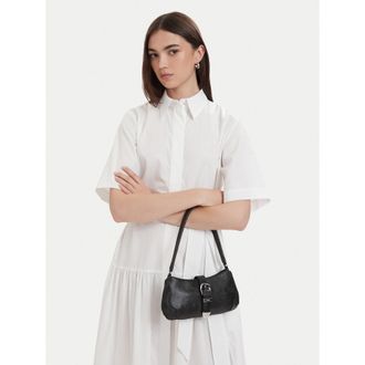 Tommy Jeans Handtasche Tommy Jeans Tjw Cool Leather Shoulder Bag AW0AW18788 Schwarz