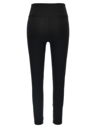 Balenciaga Logo-Print Spandex Leggings - Black