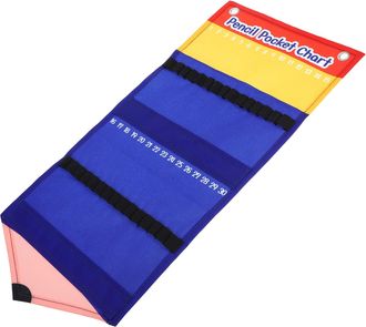 Garneck Hängender Bleistiftorganizer Fächer zur Wandmontage Platzsparender Stiftehalter für Klassenzimmer Großer Aufbewahrungsbeutel für Buntstifte und Schrei