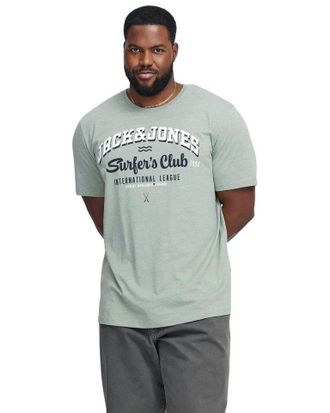 Jack & Jones Plus Size Print-Shirt (Spar-Set, 3er-Pack) Big Size Shirt &Uuml;bergr&ouml;&szlig;en Shirt