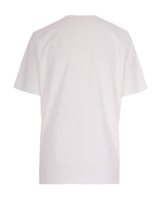 Elisabetta Franchi Womens T-Shirt Crew-Neck Chalk Main: Cotton; Insert: Cotton T-Shirts & Jerseys