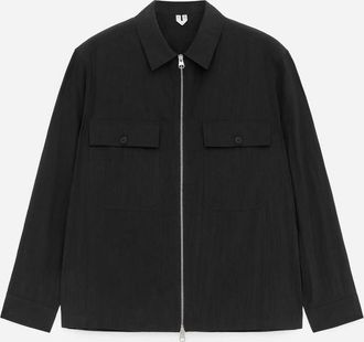 Arket Overshirt Aus Lyocell-Mischung -Schwarz