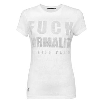 Philipp Plein T-shirt Rundhals - - Tops - Damen - Wei&szlig; - S