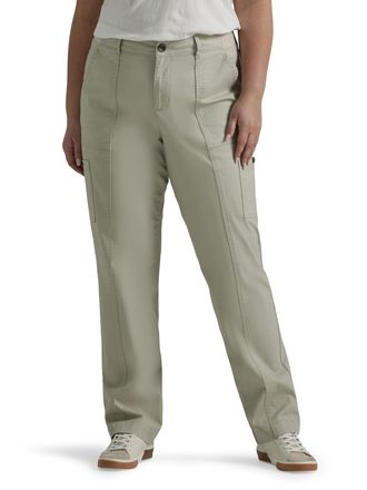 Lee Damen Plus Size Ultra Lux Comfort mit Flex-to-go Utility-Hose, Salina Stein, 54 Mehr