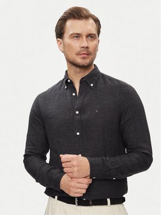 Tommy Hilfiger Hemd MW0MW34602 Schwarz Regular Fit