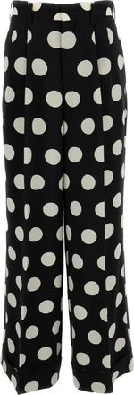 Junya Watanabe Femme, Pantalons, Noir, Taille: 38 FR Pantalon Large &agrave; Pois