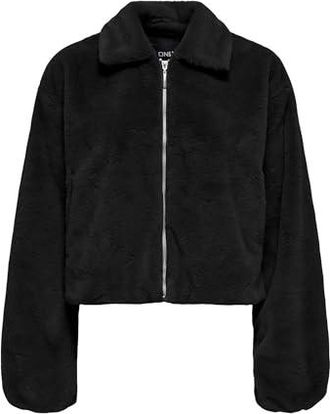 Only Onldana Life Veste en Fausse Fourrure pour Femme Noir Taille X_S, Noir, x_s