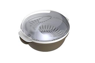 Bama Bama Cooky R&eacute;cipient pour Cuisson au Micro-Ondes, Plastique, Couleur Taupe, 25 x 25 x 12,5 cm