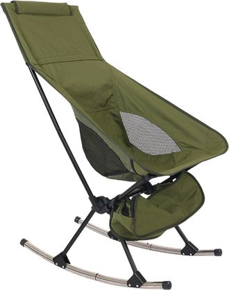 Generic Faltbarer Schaukelstuhl - tragbarer Outdoor-Rucker, leichter Campingstuhl | klappbarer Reiseschaukel, robuster Stahlrahmen, bequemes gepolstertes Desi