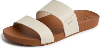 Reef Cushion Vista Fashion Slide Damen-Sandale, veganes Lederriemen, ultraweiches gepolstertes Fu&szlig;bett, Vintage, 7,5