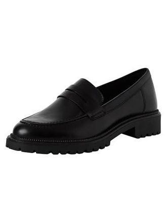Tamaris Pantoufles Plates pour Femme, Cuir Noir, 39 EU