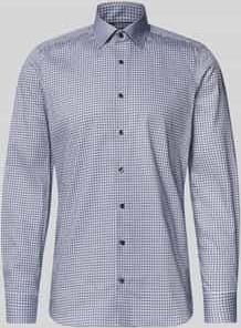 Olymp Level 5 Slim Fit Bsuinesshemd aus Baumwolle mit Kentkragen