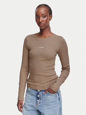 Guess Bluse W6YP14 K3821 Beige Slim Fit