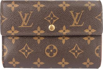 Louis Vuitton Portemonnaie - Louis Vuitton Canvas Monogram Tresor Wallet - Gr. unisize - in Braun - f&uuml;r Damen