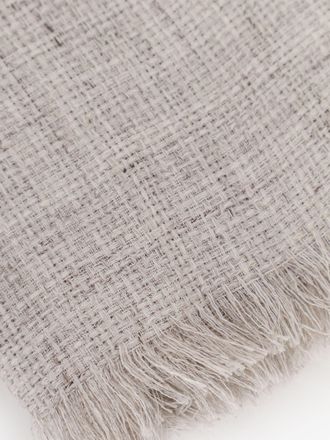 Brunello Cucinelli Mens Linen Scarf Grey Scarfs