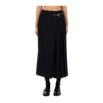 Moschino Wickelrock mit Falten und Schnallen-Detail - - Skirts - Damen - Blau - S