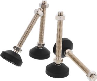 Valiclud 4 Stück 4 teilig Höhenverstellbare Möbelstellfüße Metalllager rutschfest und Stoßdämpfend Geeignet für Maschinen Regalsysteme und Medizinische Geräte 