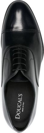 Doucal's Calf Leather Oxford Shoes - Blue