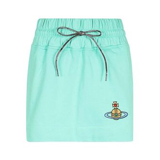 Vivienne Westwood Bestickter Baumwoll-Minirock - - Skirts - Damen - Gr&uuml;n - S