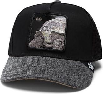 Goorin Brothers The OG Tortoise Tortue Design Denim Noir Casquette de Camionneur Ajustable
