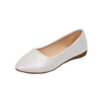 Generic Chaussures plates confortables et d&eacute;contract&eacute;es pour femme - Bout pointu - Couleur unie - Classiques et &eacute;l&eacute;gantes - Respirantes - Chaussures de marche