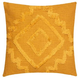 Atmosphera Tufted Cushion Inca Ochre 40 x 40