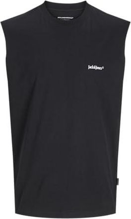 Jack & Jones Sleeveless Tee SS Crew Neck Jorvarenna T-Shirt sans Manches à col Rond, Noir, XXL Hommes
