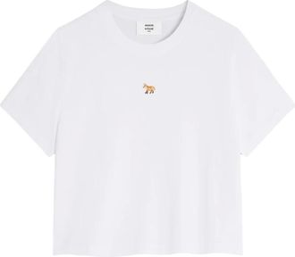 Maison Kitsun&eacute; Femme, Tops, Blanc, Taille: 36 FR Baby Fox Baby T-shirt