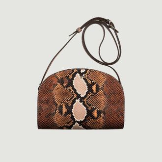 A.P.C. Sac Demi-Lune cuir embosse python Tan Multico APC Paris