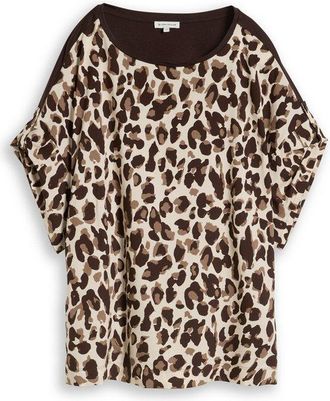 Tom Tailor T-Shirt T-Shirt (im Einserpack) Plus Size - T-Shirt mit Leo-Print