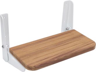 Bediffer RASTKY Faltbare Fu&szlig;st&uuml;tze aus Teakholz, Langlebiges, Hochklappbares Trittbrett f&uuml;r den Bootssteuerstand, Verbessert den Komfort und die Effizienz des 