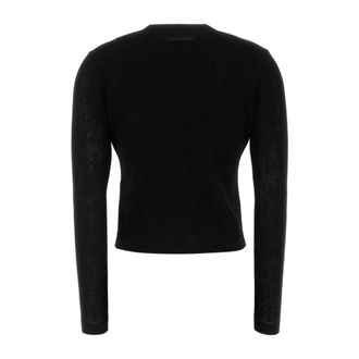 Tory Burch Viskose-Mischung Cardigan - - Knitwear - Damen - Schwarzk - M