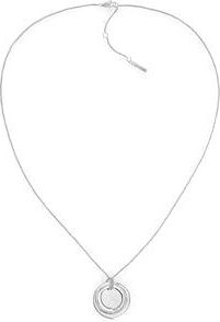 Calvin Klein Collier avec Pendentif et Bracelet Jonc pour Femme Collection CK SPIRAL en Acier Inoxydable avec un Charm