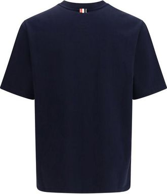 Thom Browne 4-Bar Colorblock T-Shirt - Gray